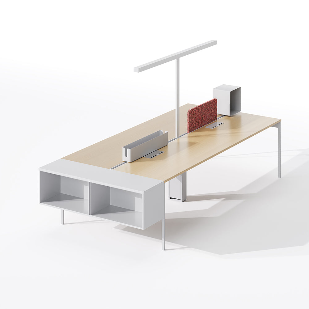 Modular Office Desk for Teams - Partition & End Storage – Osmile